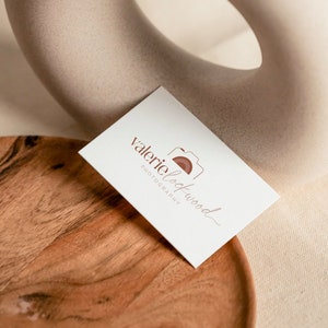 Editable Logo Design, DIY Canva Modern Boho Logo, Rustic Logo, Camera ...