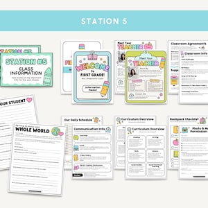 Back to School Open House Bundle | Editable Meet the Teacher Station ...