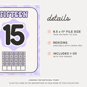 Number Ten Frames Classroom Editable Posters, Pastel Groovy Counting ...