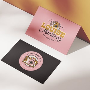 Editable Canva DIY Retro Boho Logo: Eclectic Camera Groovy Design ...