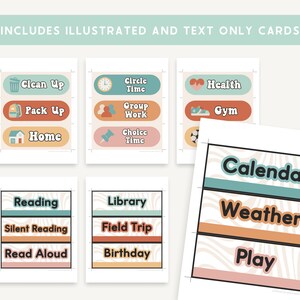 Classroom Schedule, Editable Groovy Canva Template, Retro Classroom ...