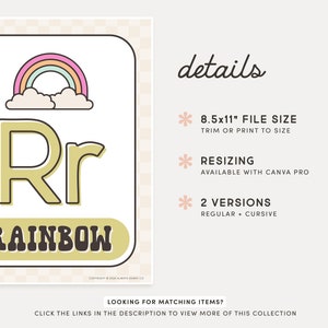 Alphabet Classroom Editable Posters, Bright Letter Templates, Desert ...