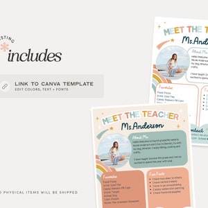 Meet the Teacher Classroom Printable Template, Back to School Groovy ...