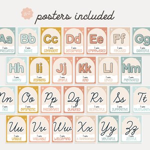 Alphabet Classroom Editable Posters, Pastel Letter Templates, Soft ...