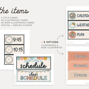 Classroom Schedule, Editable Pastel Canva Template, Soft Clouds Cute ...