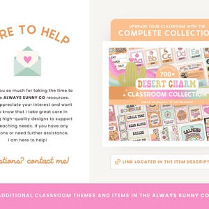 Classroom Birthday Printable Display, Editable in Canva, Bright Desert ...