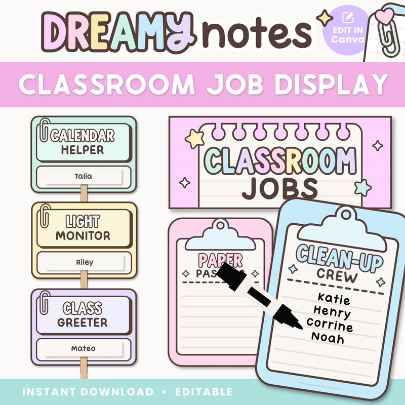 Classroom Jobs Chart - Etsy