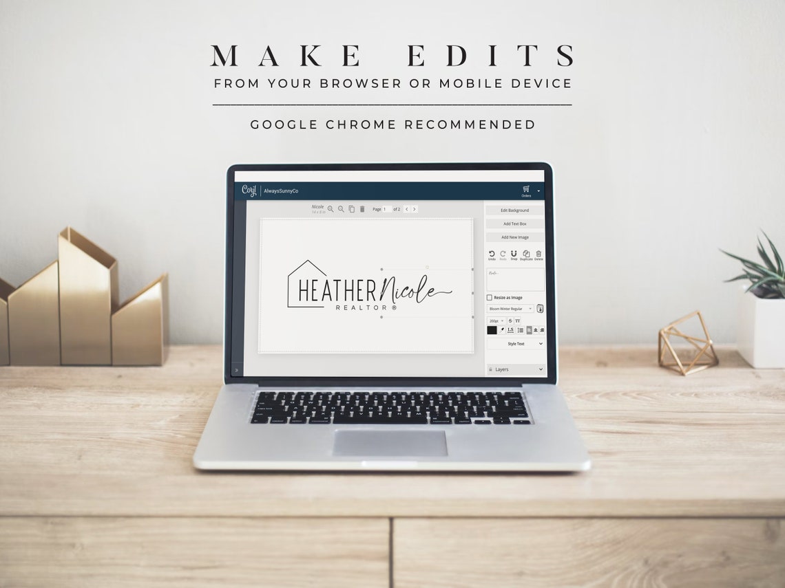 Editable Logo Design DIY House Logo Realtor Logo Elegant - Etsy Canada
