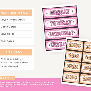 Classroom Flip Calendar Display, Bright Desert Classroom Decor ...