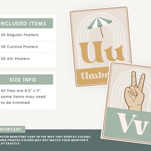 Alphabet Classroom Editable Posters, Letter Templates, Boho Canva ...