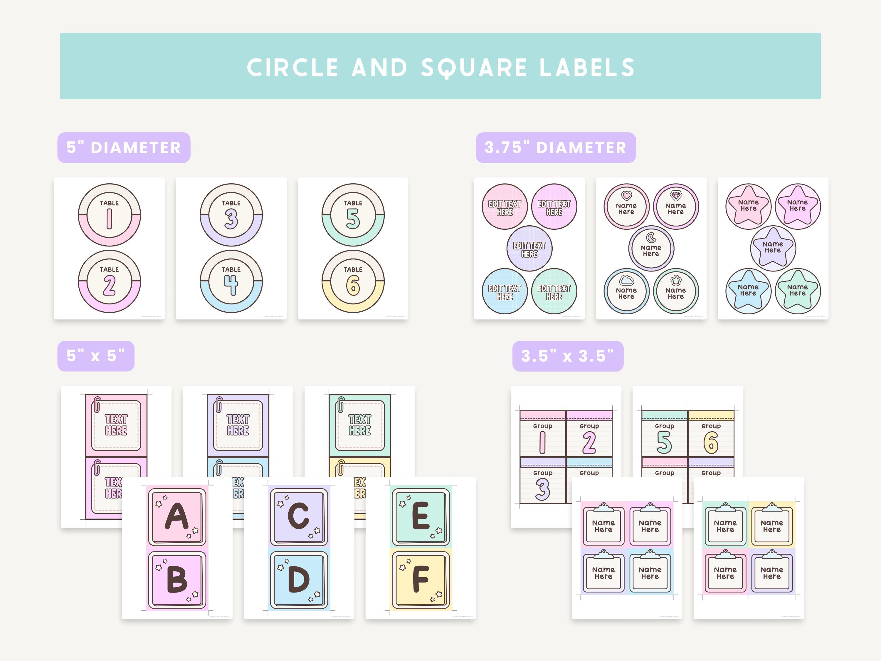 Classroom Labels Editable Templates, Cute Pastels Classroom ...