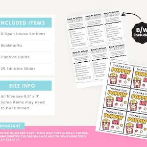 Back to School Open House Bundle | Editable Meet the Teacher Station ...