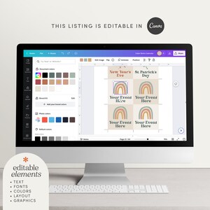 Classroom Calendar Display and Weather Station, Printable Modern Boho ...