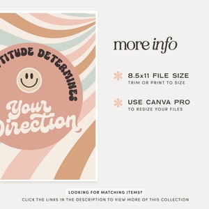 Growth Mindset Editable Classroom Printable Posters, Groovy Retro ...