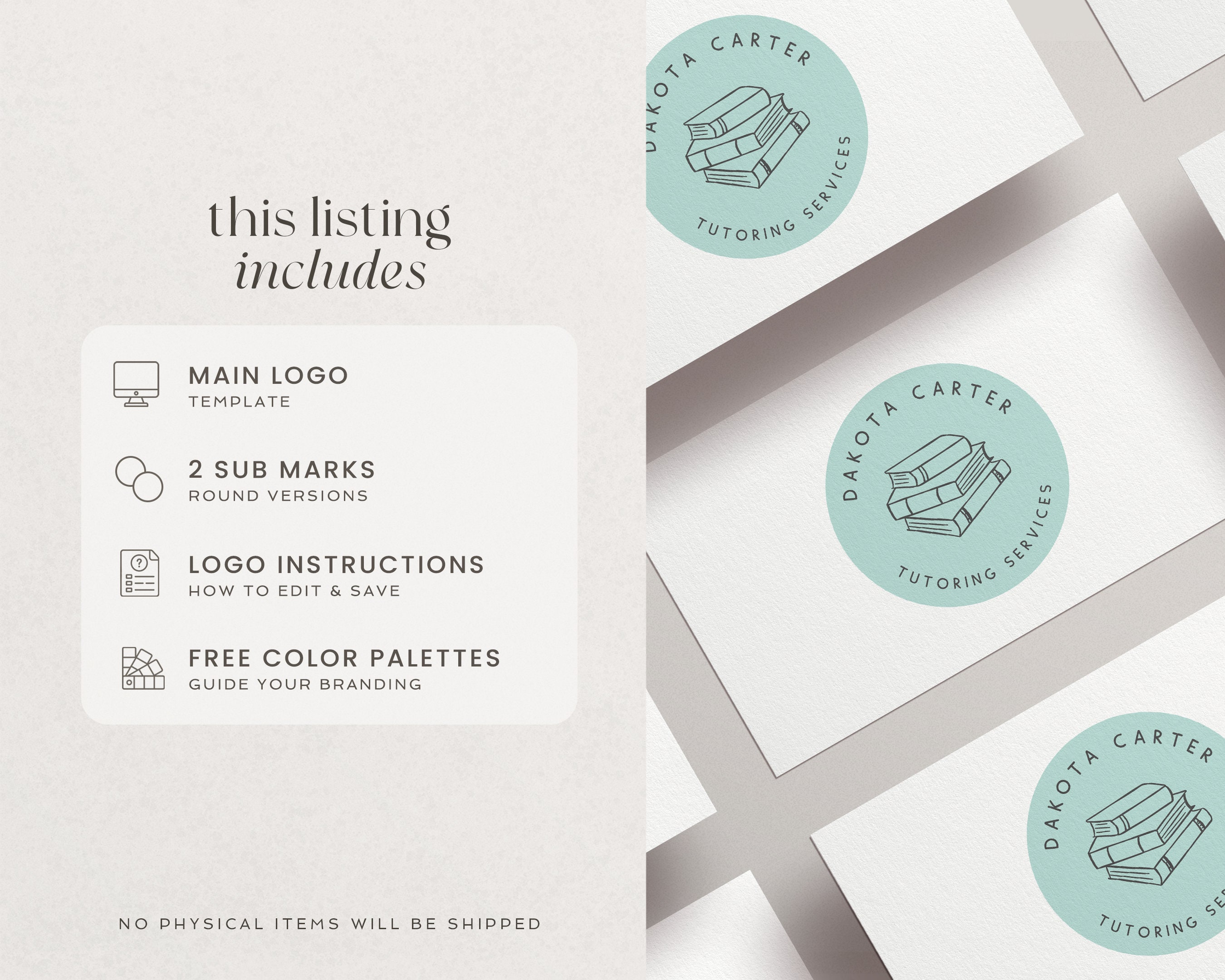 Editable Logo Design DIY Canva Tutoring Signature Logo - Etsy UK