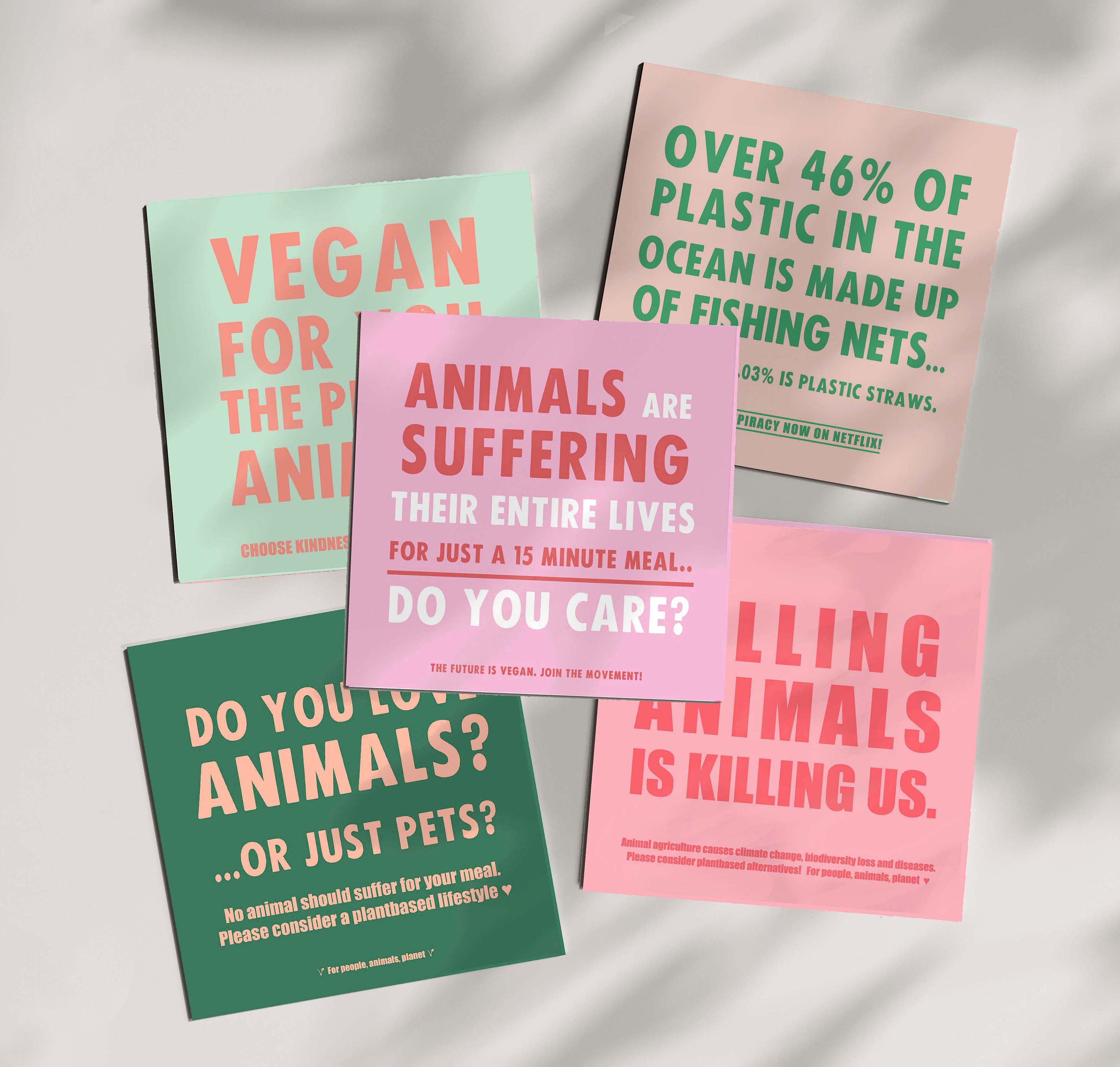 Vegan Mixed Sticker Set Outdoor Sticker Bundle Dierlijke - Etsy
