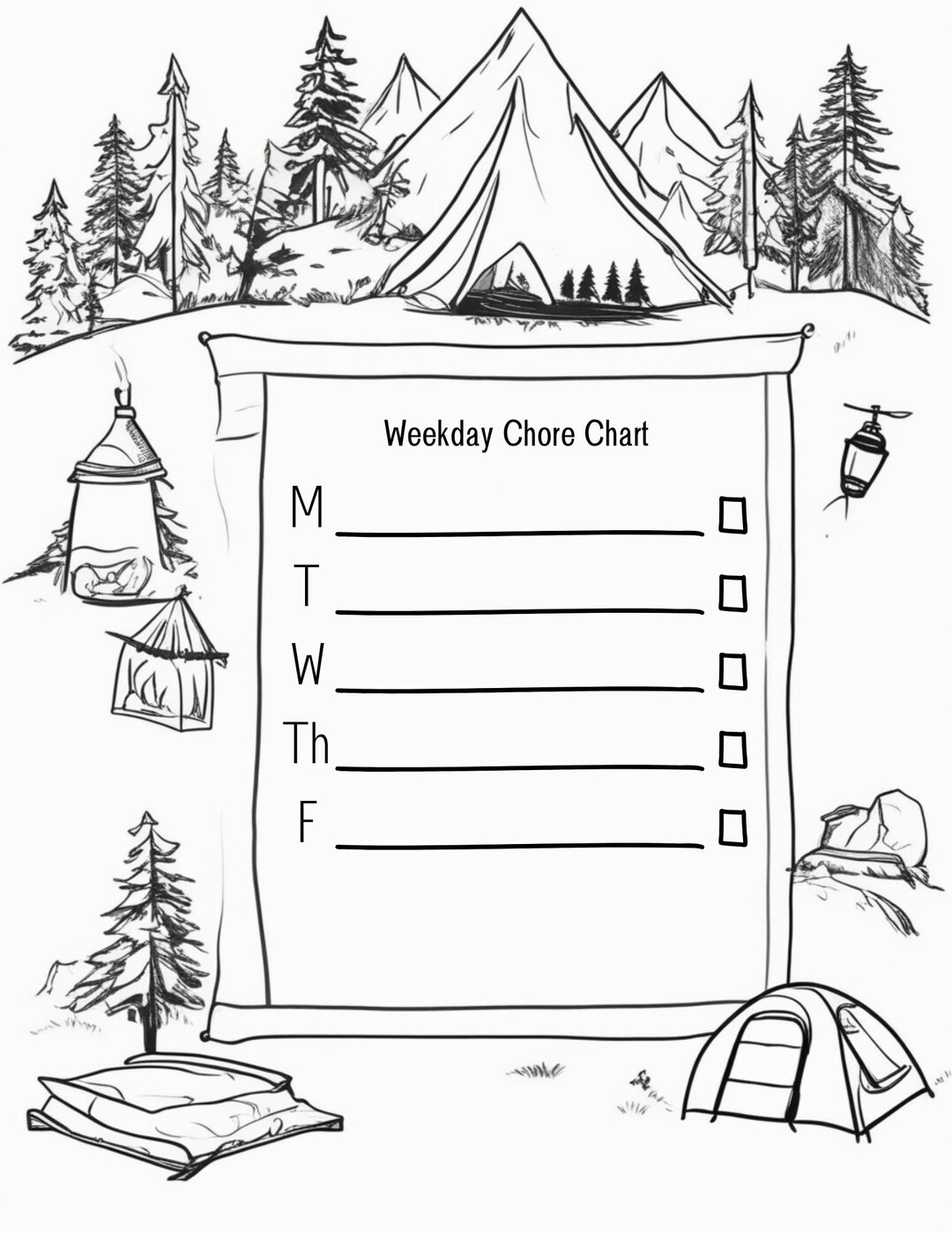 Kids Bundle – Weekday Chore Chart & Daily Morning + Evening Checklist ...