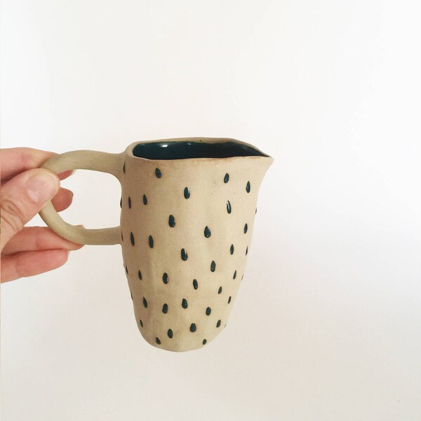 Blue Milk Pitcher - Etsy