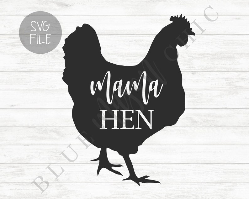 Mama Hen Chicken Graphic Tee SVG Mama Life Shirt Decal HTV File - Etsy