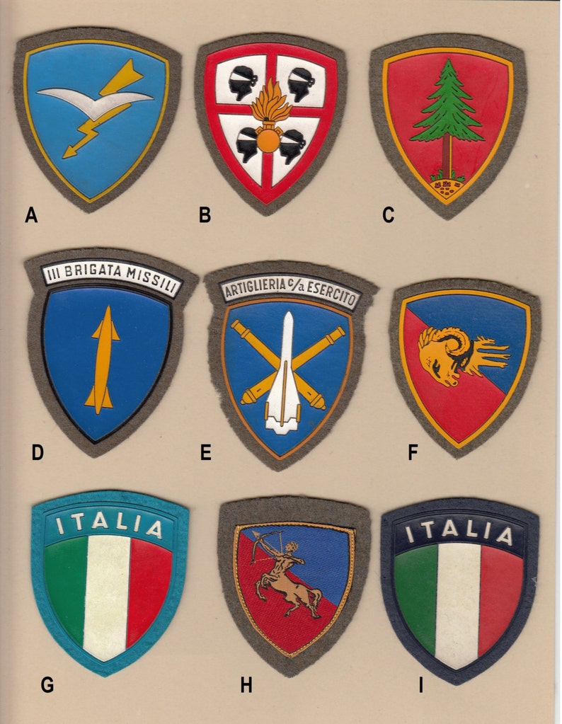 Italian Army Patches Rubber on Cloth and Tissue on Cloth | Etsy