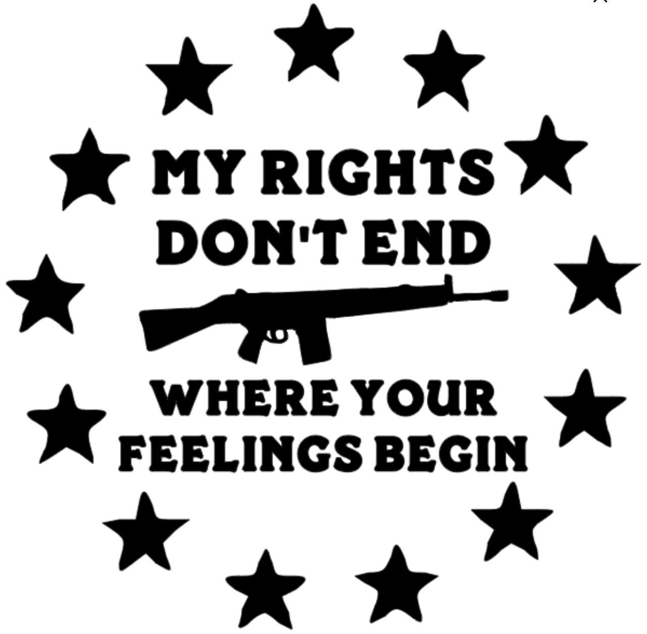My Rights Dont End Where Your Feelings Begin Vinyl Decal Constitutional ...