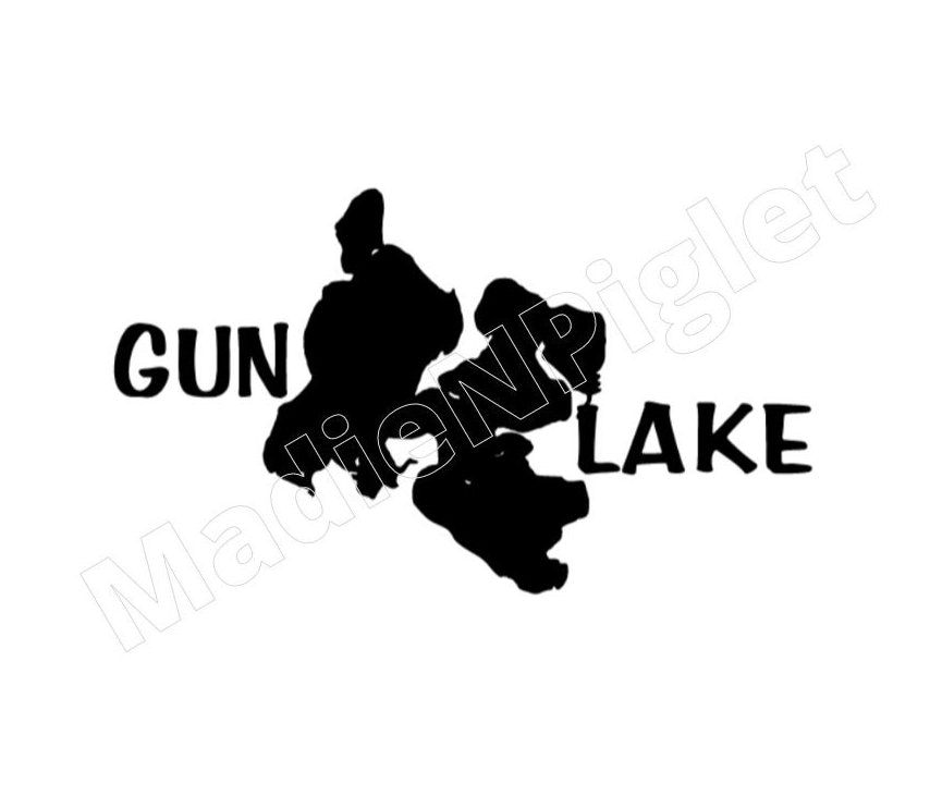 Gun Lake, Barry County, Michigan Map Downloadable Svg - Etsy