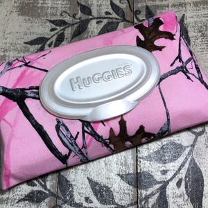 Pink Camo Wipes Case / Travel Wipes Case / Wipes Cover / Wipes Holder ...