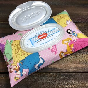 Pink Disney Princesses Print Wipe Case / Travel Wipes Case / Wipes Case ...