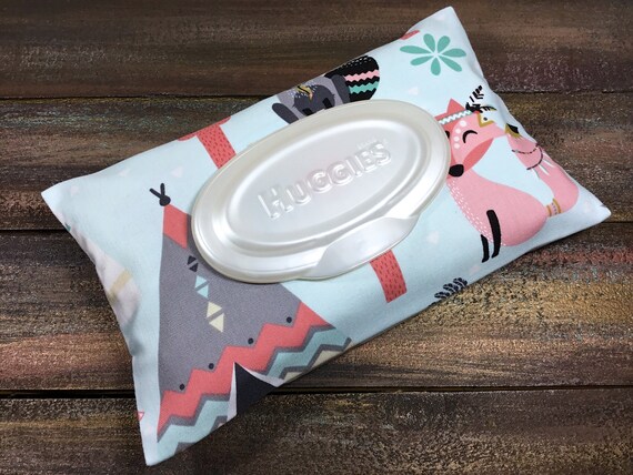 Tribal Fox Teepee Print Wipe Case Travel Wipes Case Wipes | Etsy