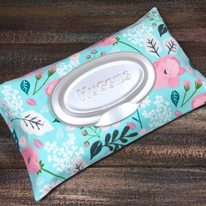 Cotton Candy Floral Print Wipe Case / Travel Wipes Case / Wipes Case ...