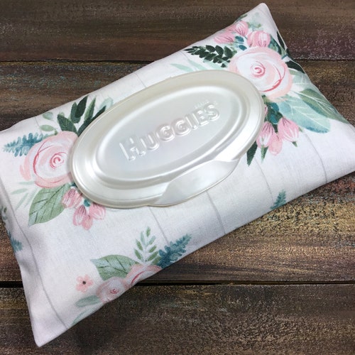 Roses Shiplap Print Wipe Case Travel Wipes Case Wipes Cover | Etsy