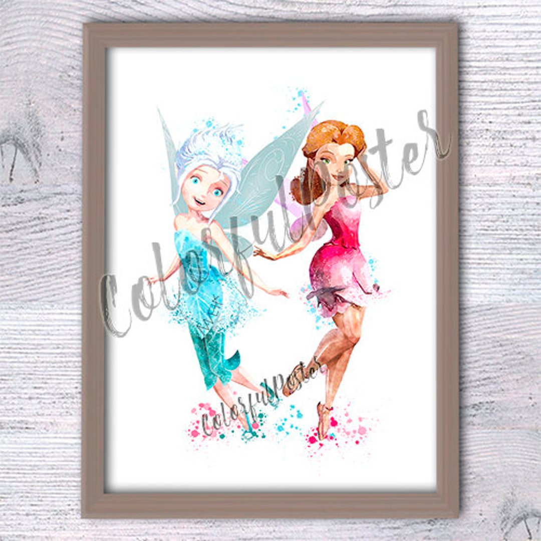 Magic Fairy Poster Periwinkle and Rosetta Print Peter Pan Wall Decor ...