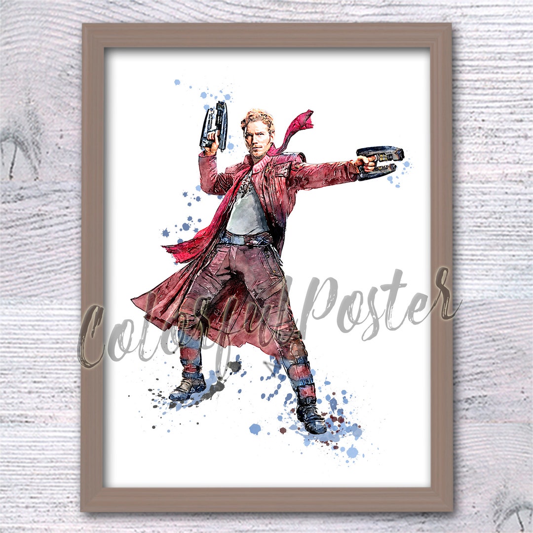 Star Lord Print Star Lord Poster Marvel Superhero Avengers Print ...