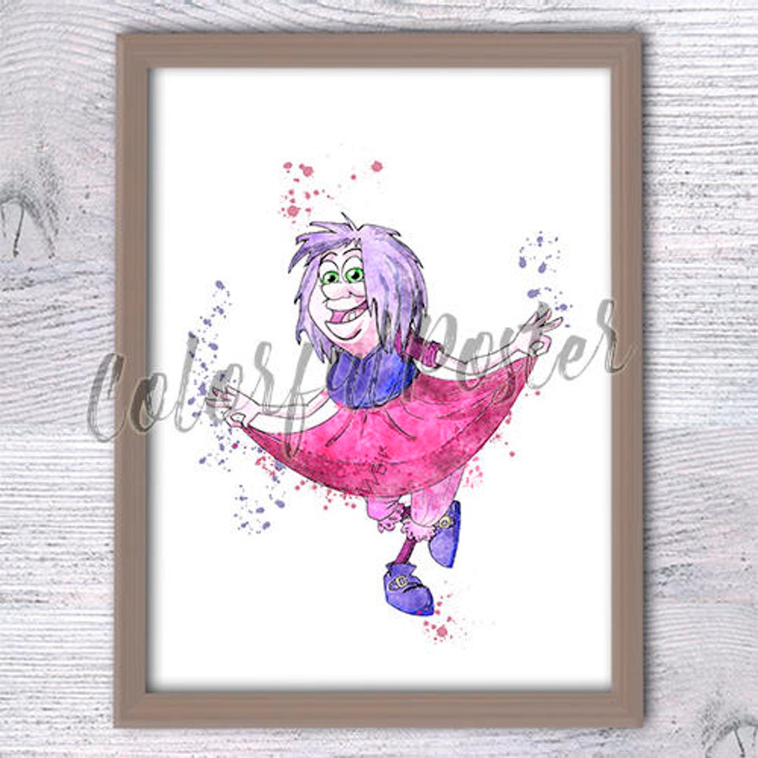 Madam Mim Print Mad Madam Mim Poster Disney Villain Decor Home ...