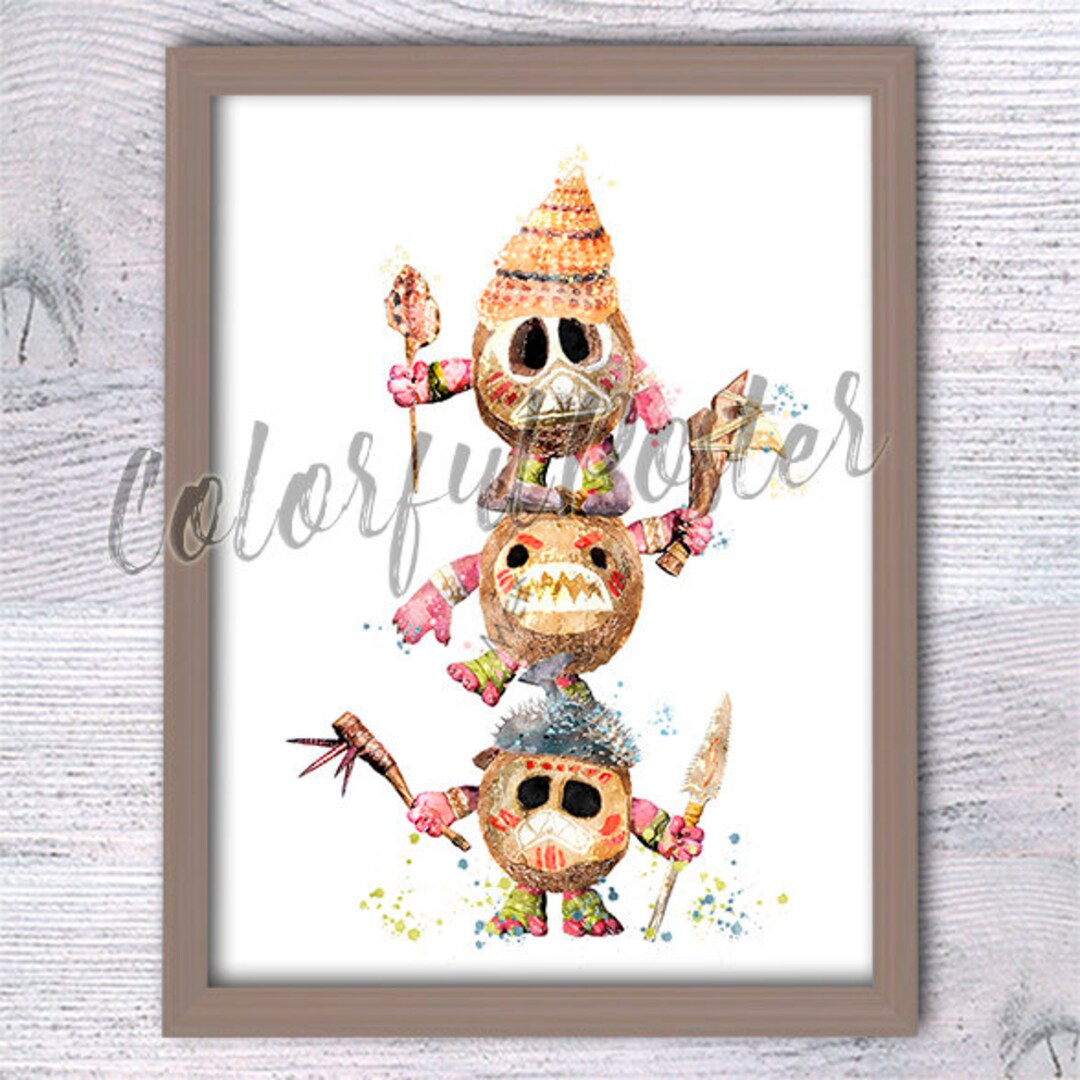 Moana Poster Kakamora Print Kakamora Wall Decor Moana Kakamora Poster ...