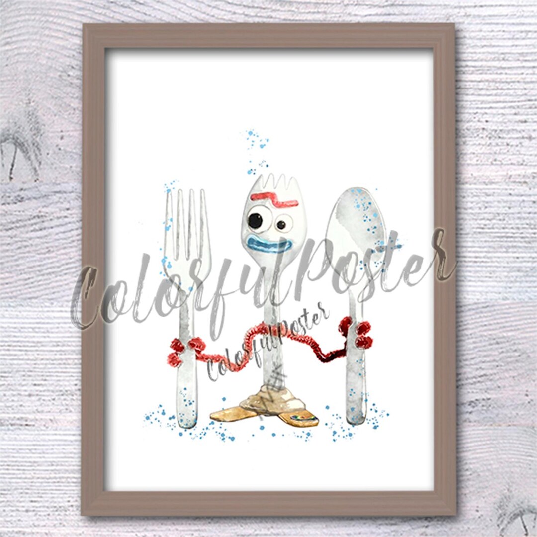 Toy Story Poster Forky Print Toy Story Wall Decor Forky Poster Nursery ...