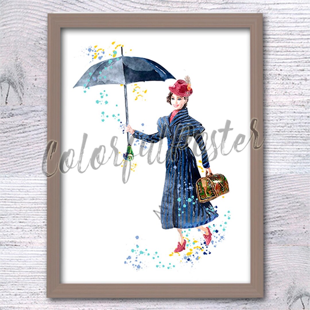 Mary Poppins Print, Practically Perfect in Every Way, Nursery Decor ...