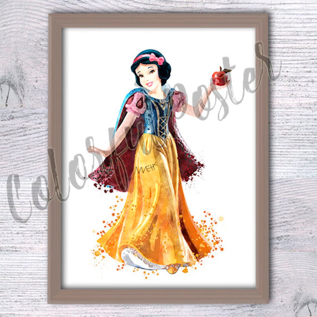 Snow White Print Snow White Poster Princess Snow White Disney Wall ...