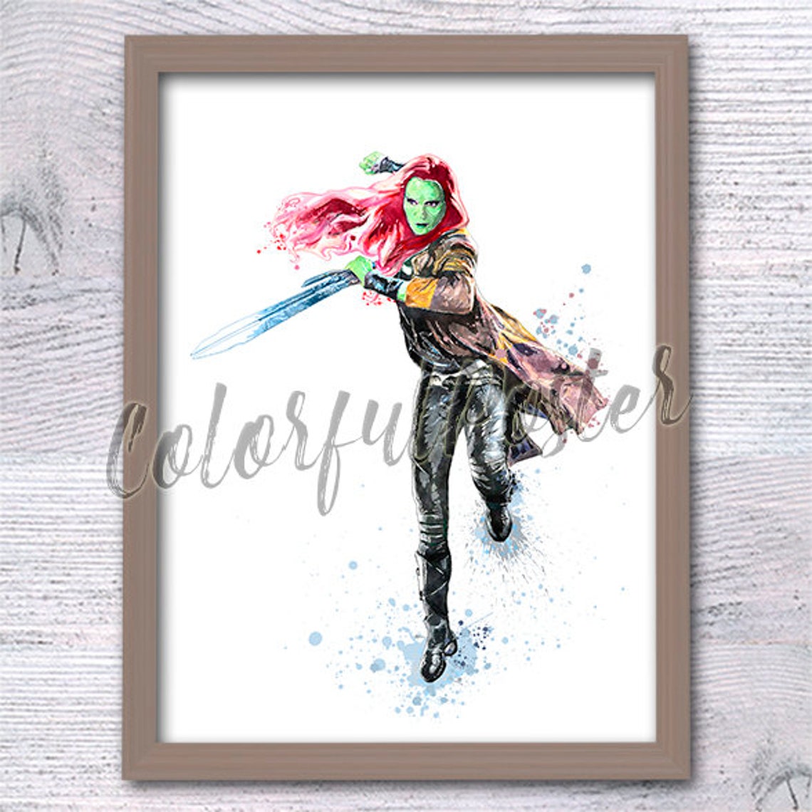Gamora Poster Marvel Comics Gamora Print Guardians of the | Etsy