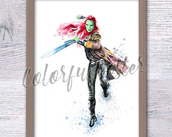 Gamora Poster Marvel Comics Gamora Print Guardians of the - Etsy
