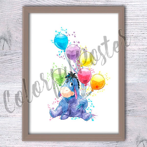 Eeyore With Balloons - Etsy