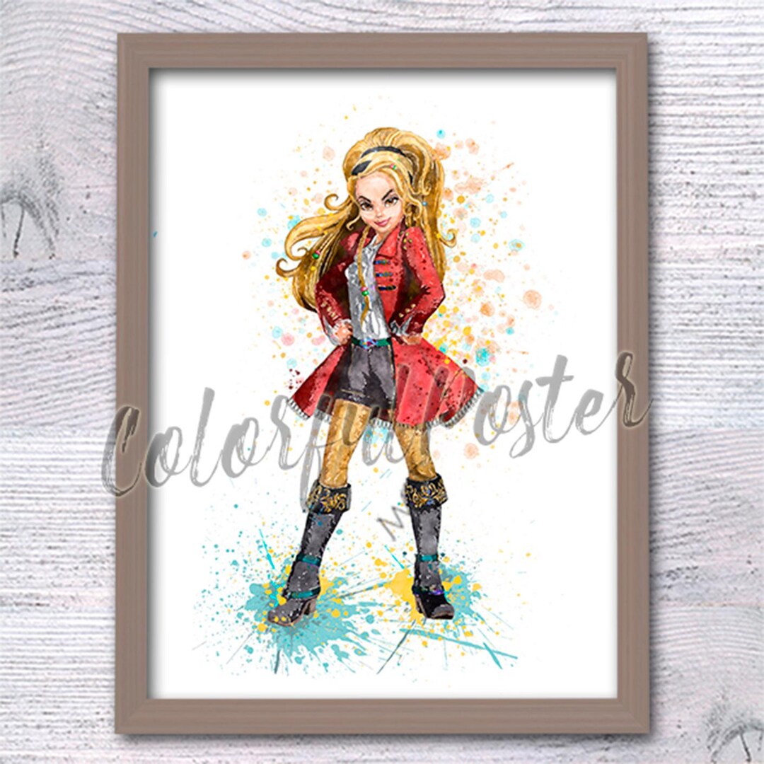 Descendants CJ Hook Watercolor Art Print: Captain Hook's Daughter V652 ...