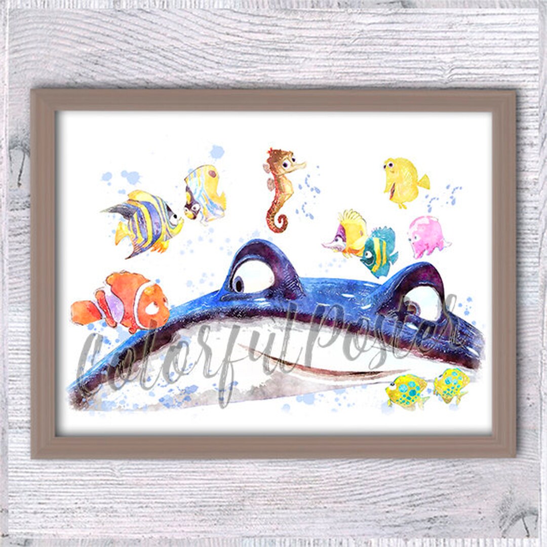 Finding Dory Poster, Finding Nemo Poster, Mr.ray Wall Art, Art, Ocean ...