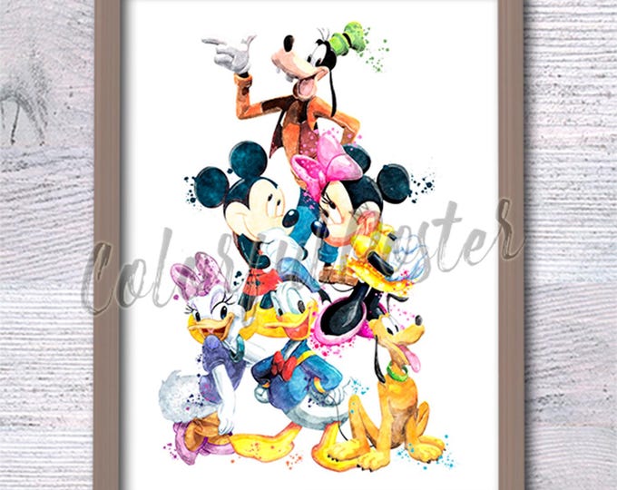 Lámina de Mickey Mouse Clubhouse, arte mural de Disney, decoración ...