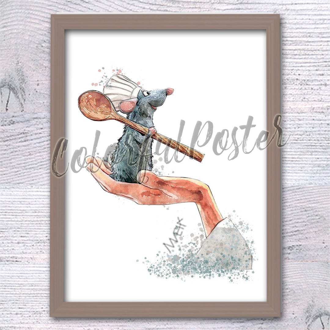Ratatouille Cute Mouse Ratatouille Print Ratatouille Wall Decor ...
