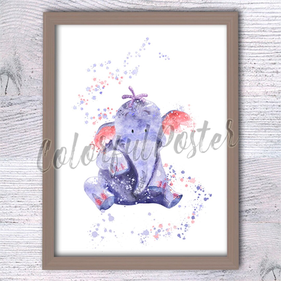 Pooh and Lumpy Wall Art Print, Cute Nursery Decor, Baby Shower Gift ...
