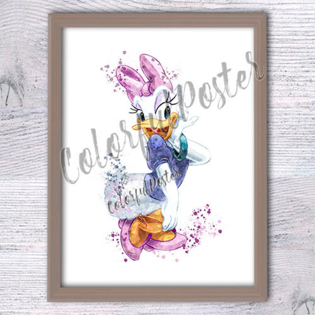 Daisy Duck Print Daisy Duck Poster Disney Wall Decor Nursery Art Daisy ...