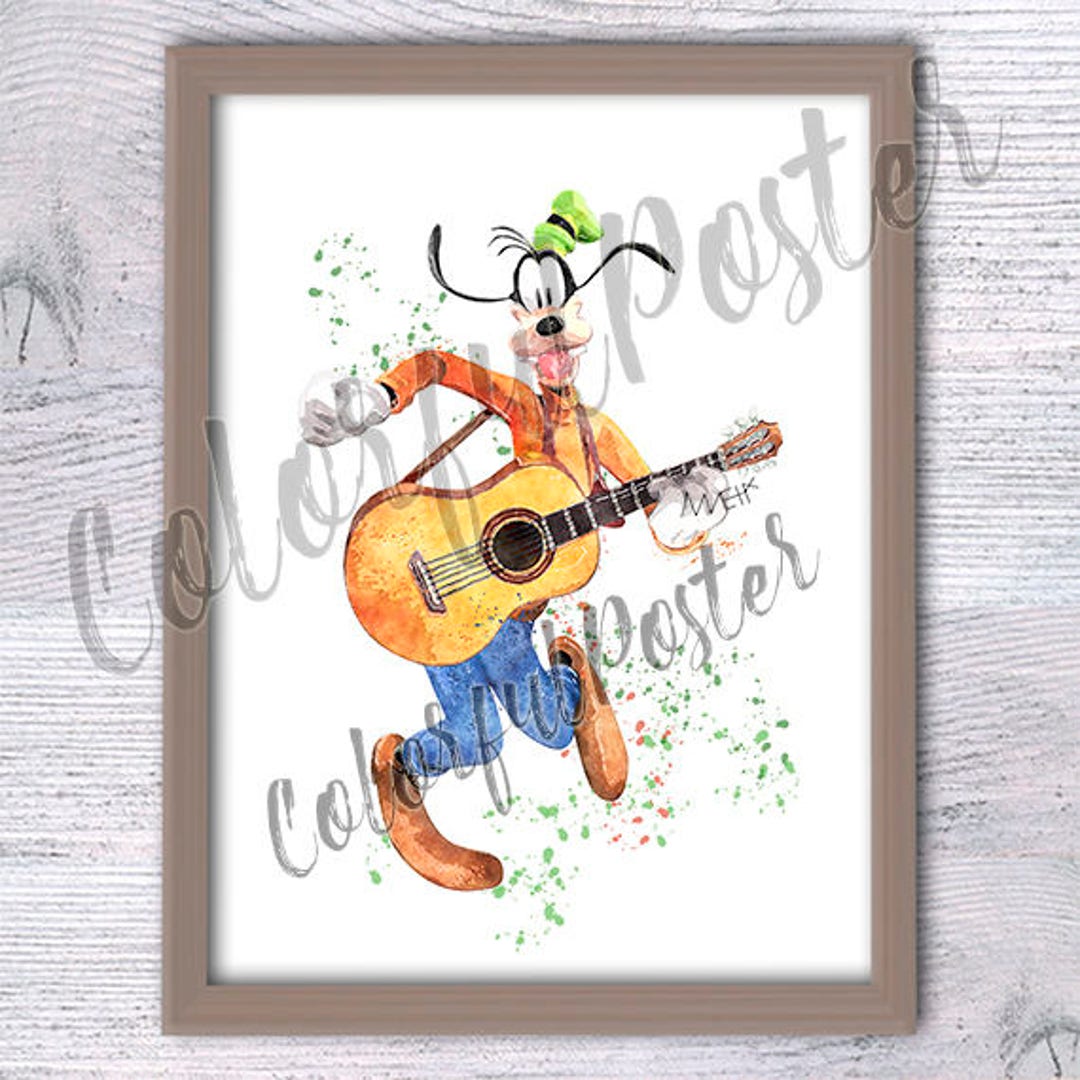 Goofy Poster Goofy Print Mickey Mouse Friends Wall Decor Nursery Art ...