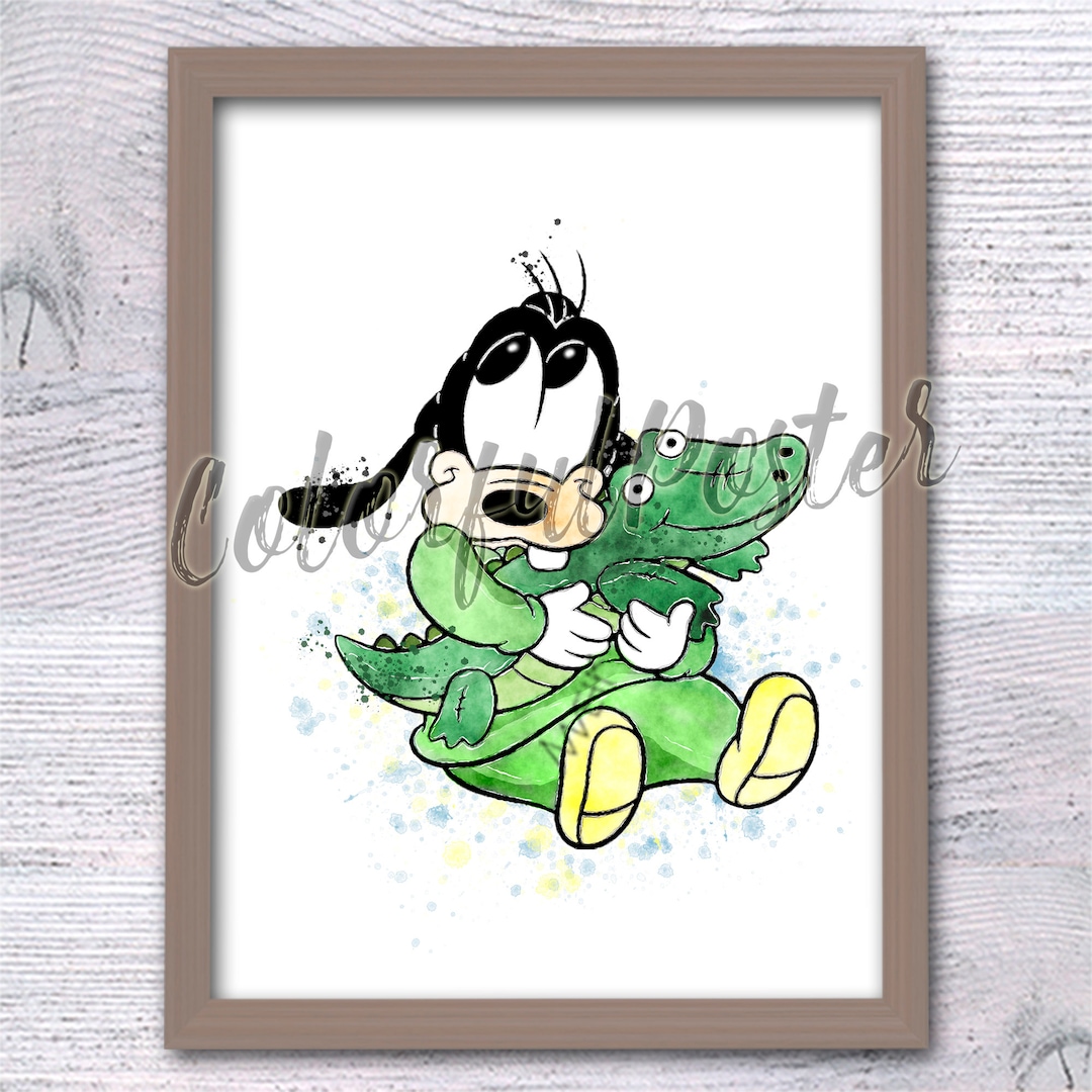 Goofy Baby Poster Wall Decor Baby Goofy Print Goofy Watercolor Baby ...