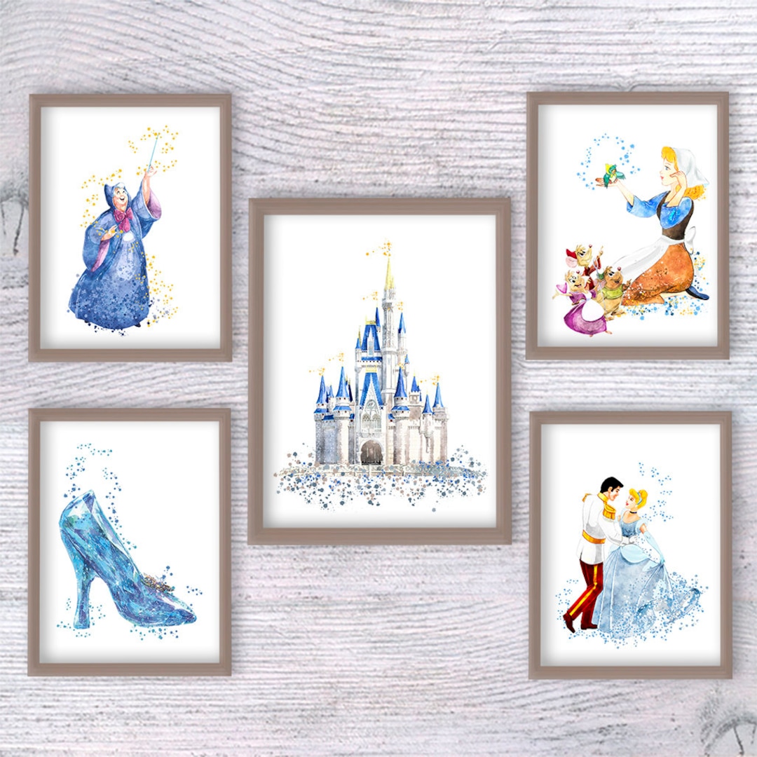 Cinderella Print Set of 5 Cinderella Poster Cinderella Wall Decor ...